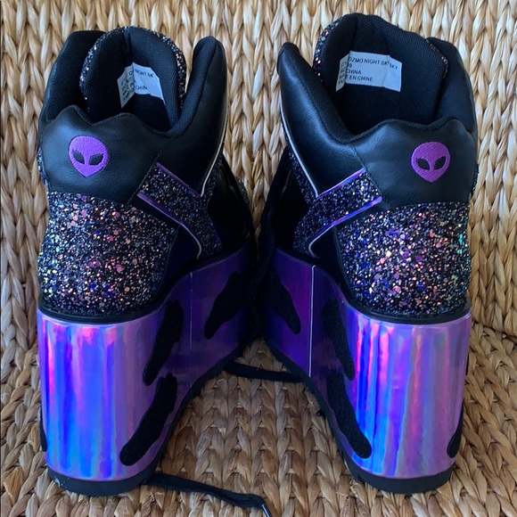 YRU | Shoes | Nib Yru Glitter Night Sky Platforms | Poshmark